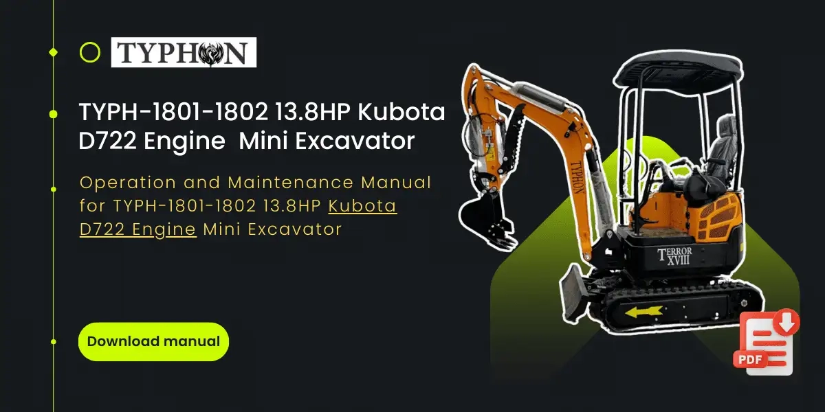 Operation and Maintenance Manuals for Small Excavators