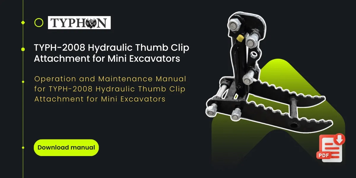 Operation and Maintenance Manuals for Small Excavators